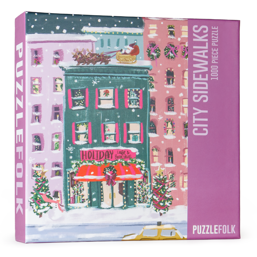 City Sidewalks by Puzzlefolk | 1,000 Piece Jigsaw Puzzle – Puzzledly
