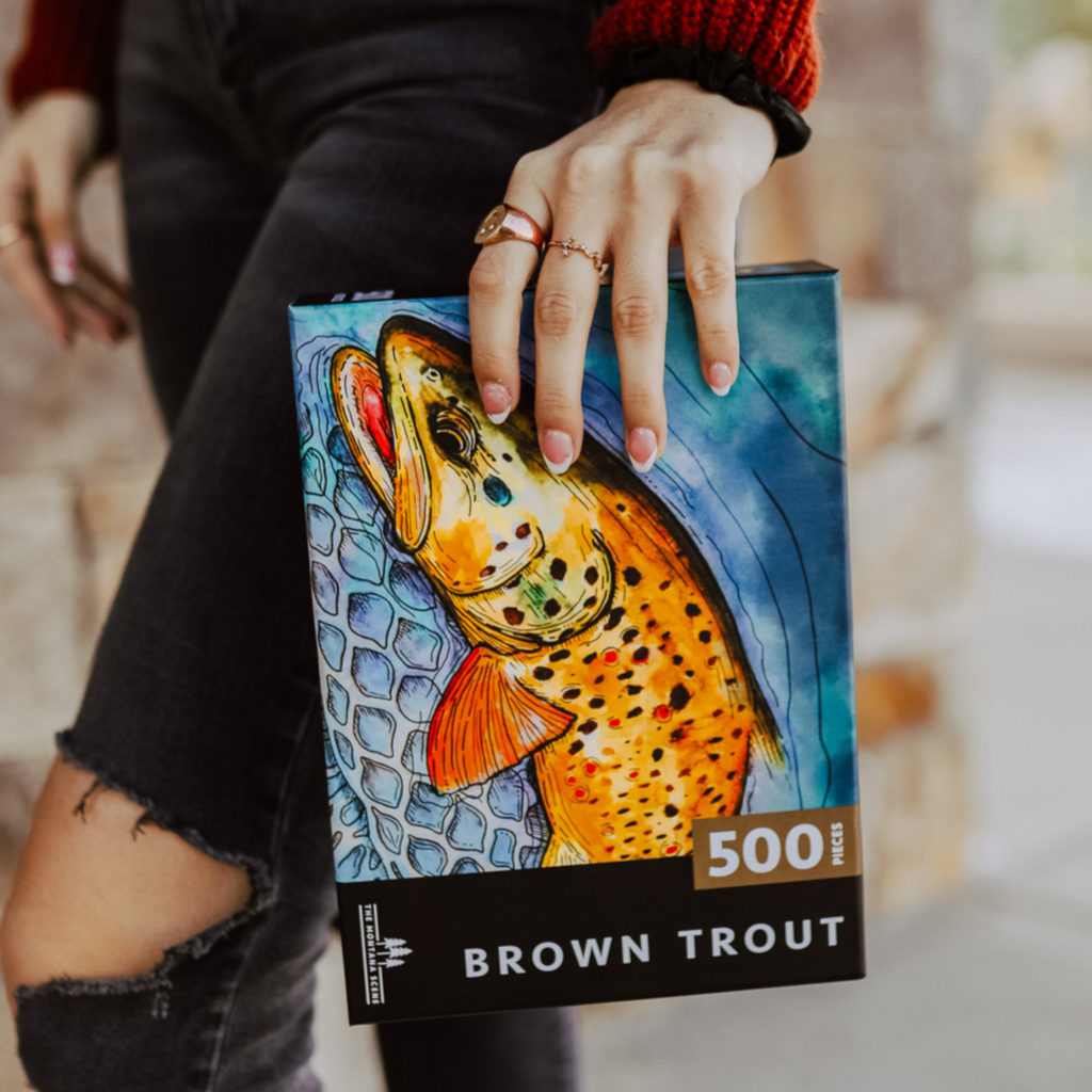 Brown Trout by The Montana Scene | 500 Piece Jigsaw Puzzle – Puzzledly