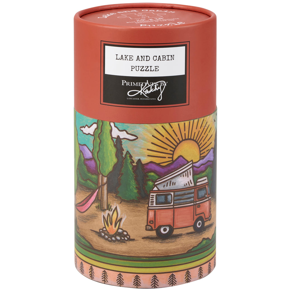 Lake & Cabin by Primitives by Kathy | 500 Piece Jigsaw Puzzle – Puzzledly