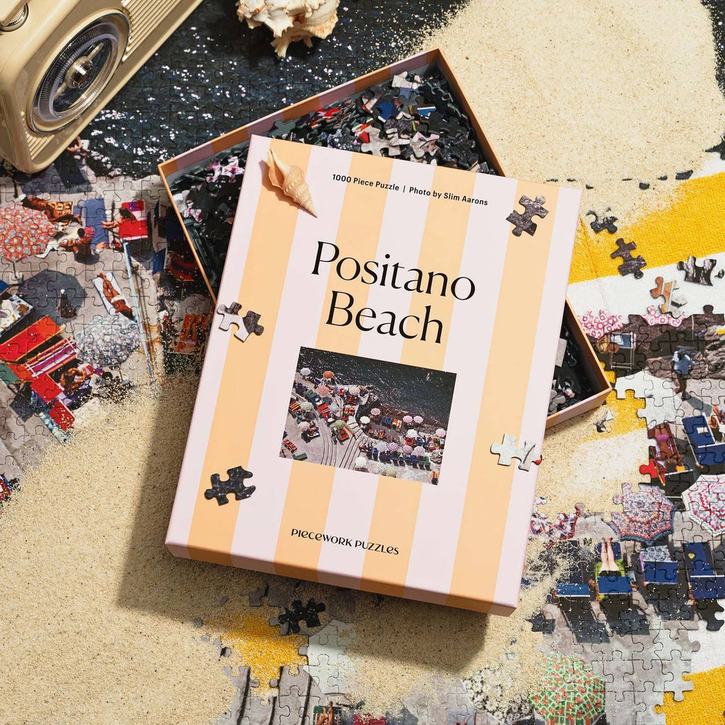 Positano Beach by Piecework Puzzles | 1,000 Piece Jigsaw Puzzle – Puzzledly