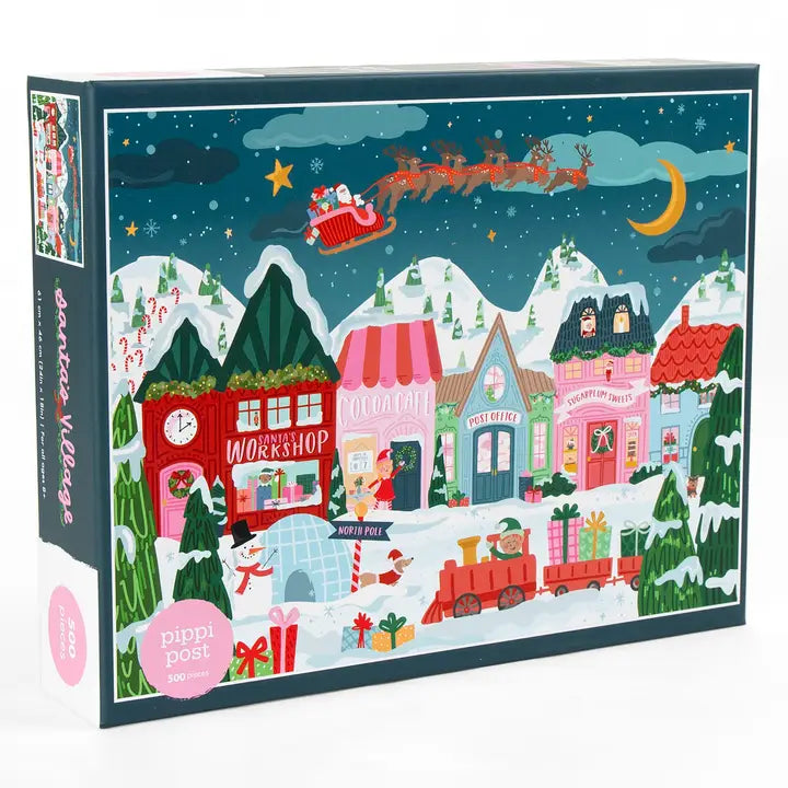 Santa's Village by Pippi Post | 500 Piece Jigsaw Puzzle – Puzzledly