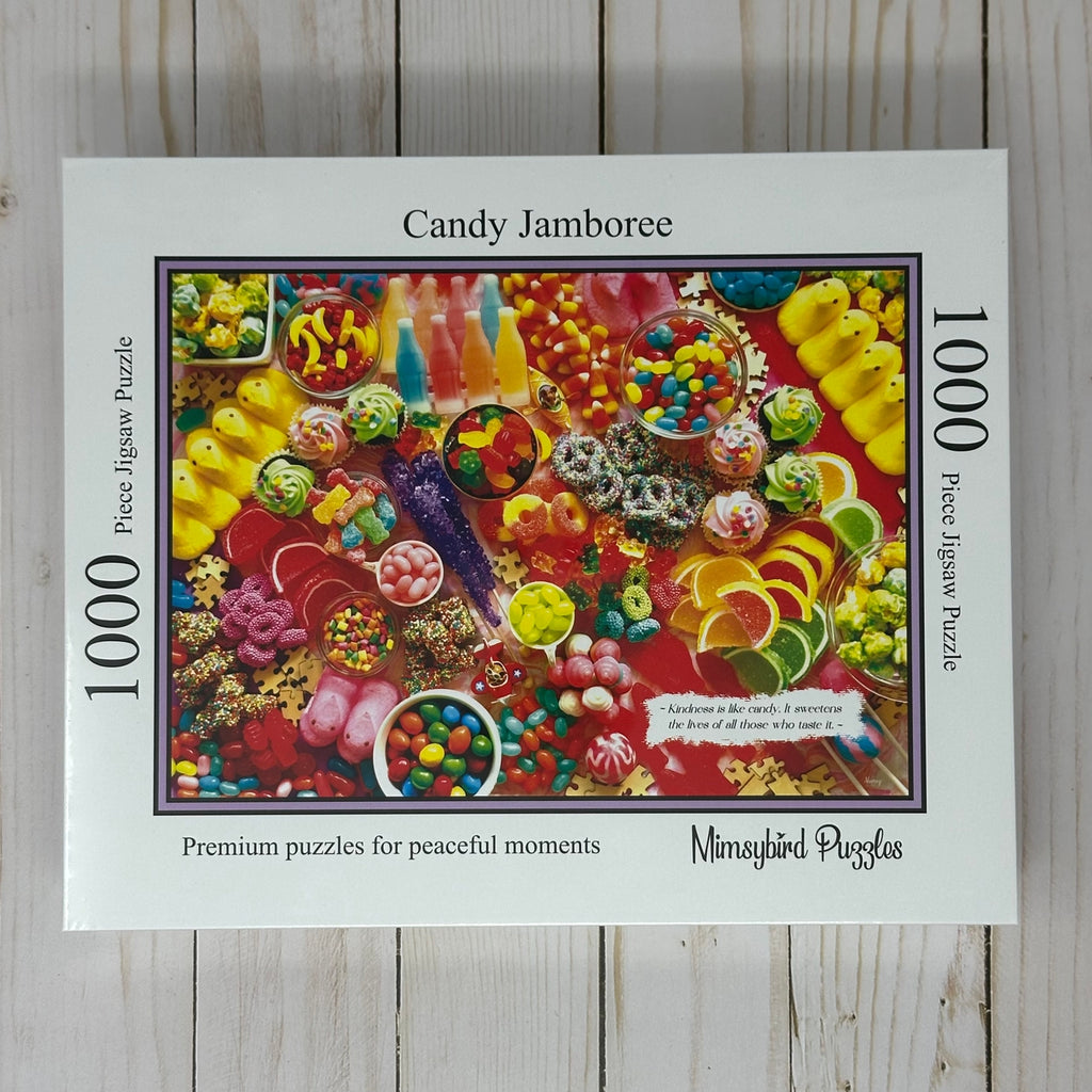 Candy Jamboree by Mimsybird Puzzles | 1,000 Piece Jigsaw Puzzle – Puzzledly