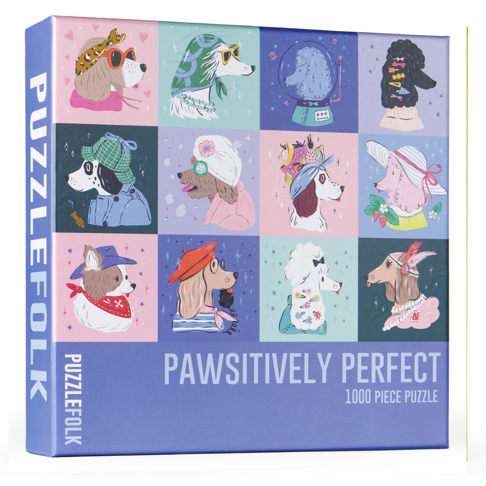 Pawsitively Perfect by Puzzlefolk | 1,000 Piece Jigsaw Puzzle – Puzzledly