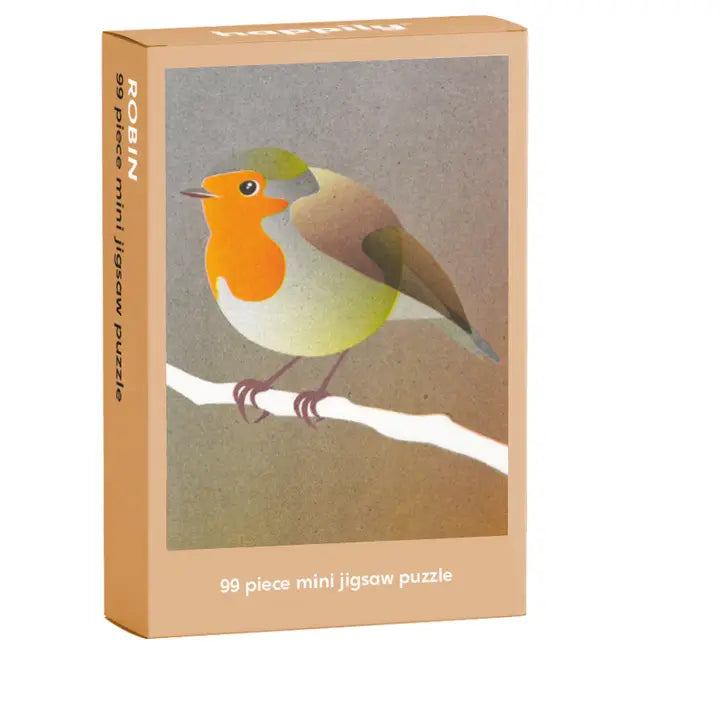Robin by Happily Puzzles | 99 Piece Mini Jigsaw Puzzle – Puzzledly