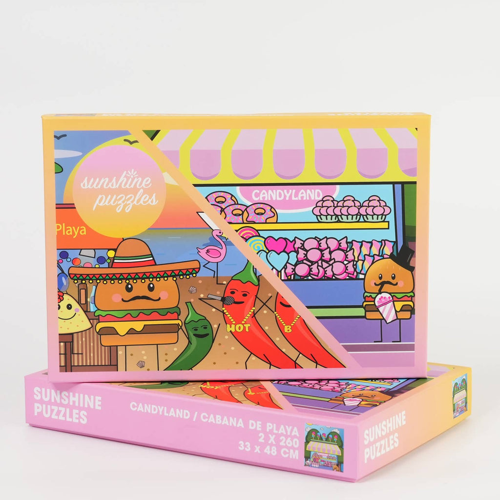 Beach Cabana / Candyland by Sunshine Puzzles | 2x 260 Piece Jigsaw ...