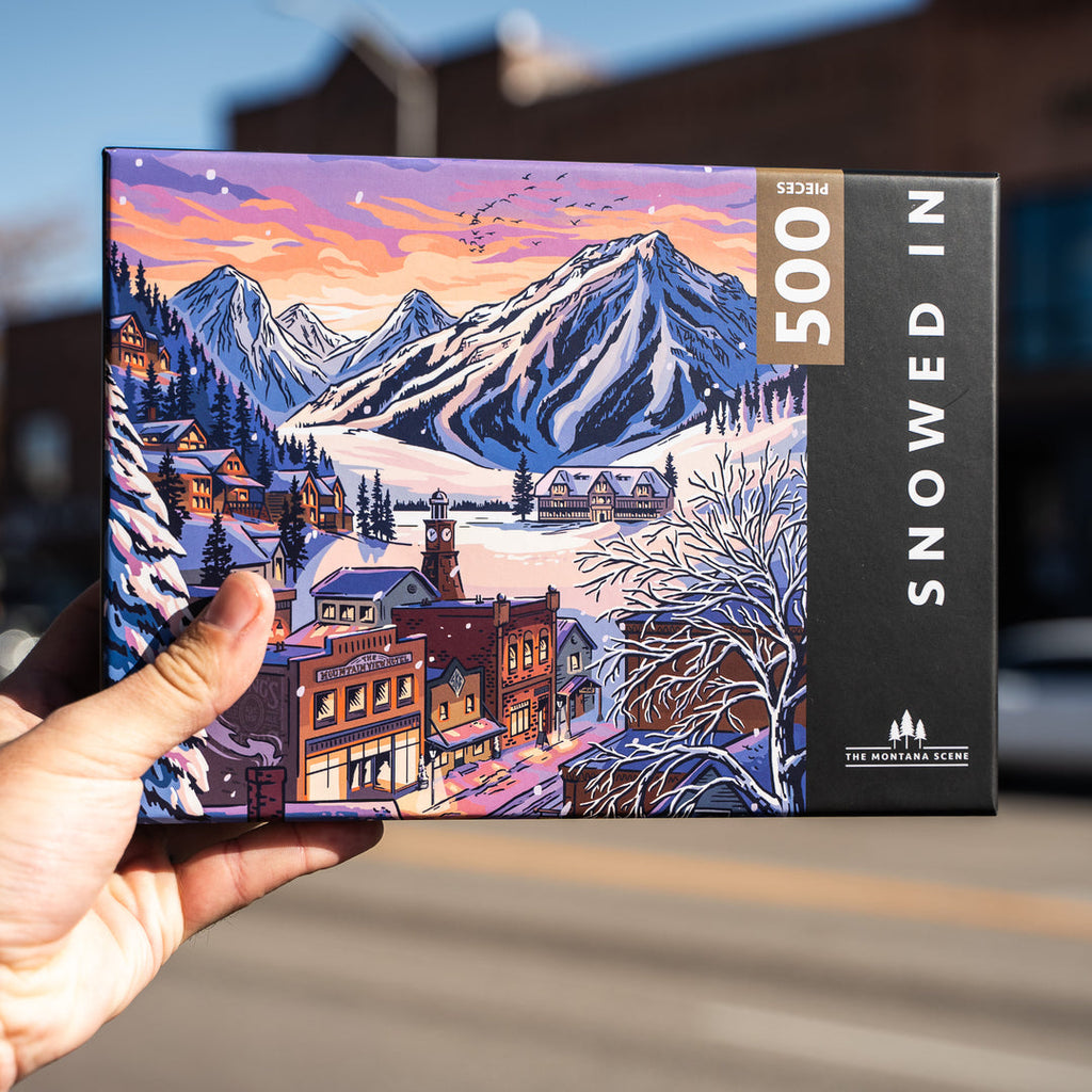 Snowed In by The Montana Scene | 500 Piece Jigsaw Puzzle – Puzzledly