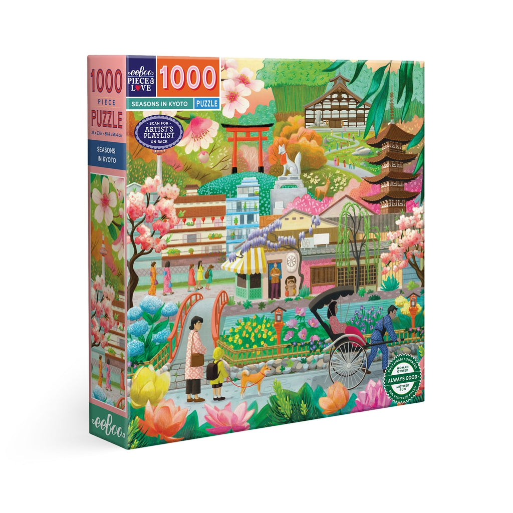 Seasons in Kyoto by eeBoo | 1,000 Piece Jigsaw Puzzle – Puzzledly