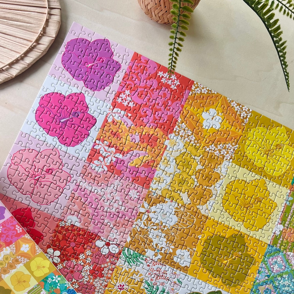 Anuenue Quilt by Surf Shack Puzzles | 1,000 Piece Jigsaw Puzzle – Puzzledly