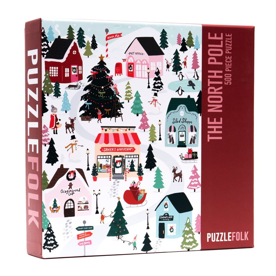 the North Pole by Puzzlefolk | 500 Piece Jigsaw Puzzle – Puzzledly