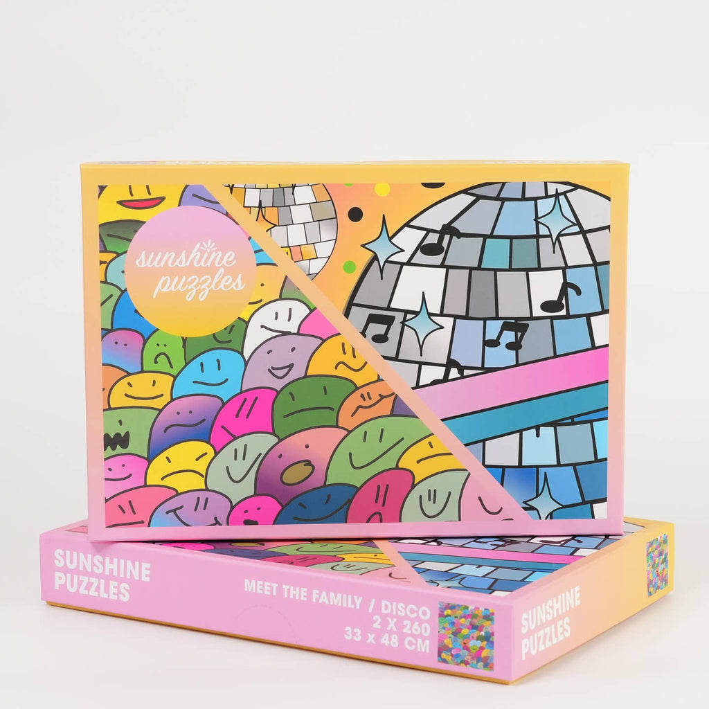 Meet the Family / Disco by Sunshine Puzzles | 2x 260 Piece Jigsaw ...