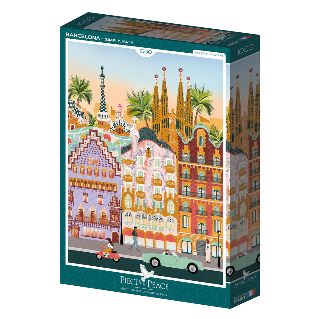 Barcelona by Pieces & Peace | 1,000 Piece Jigsaw Puzzle – Puzzledly