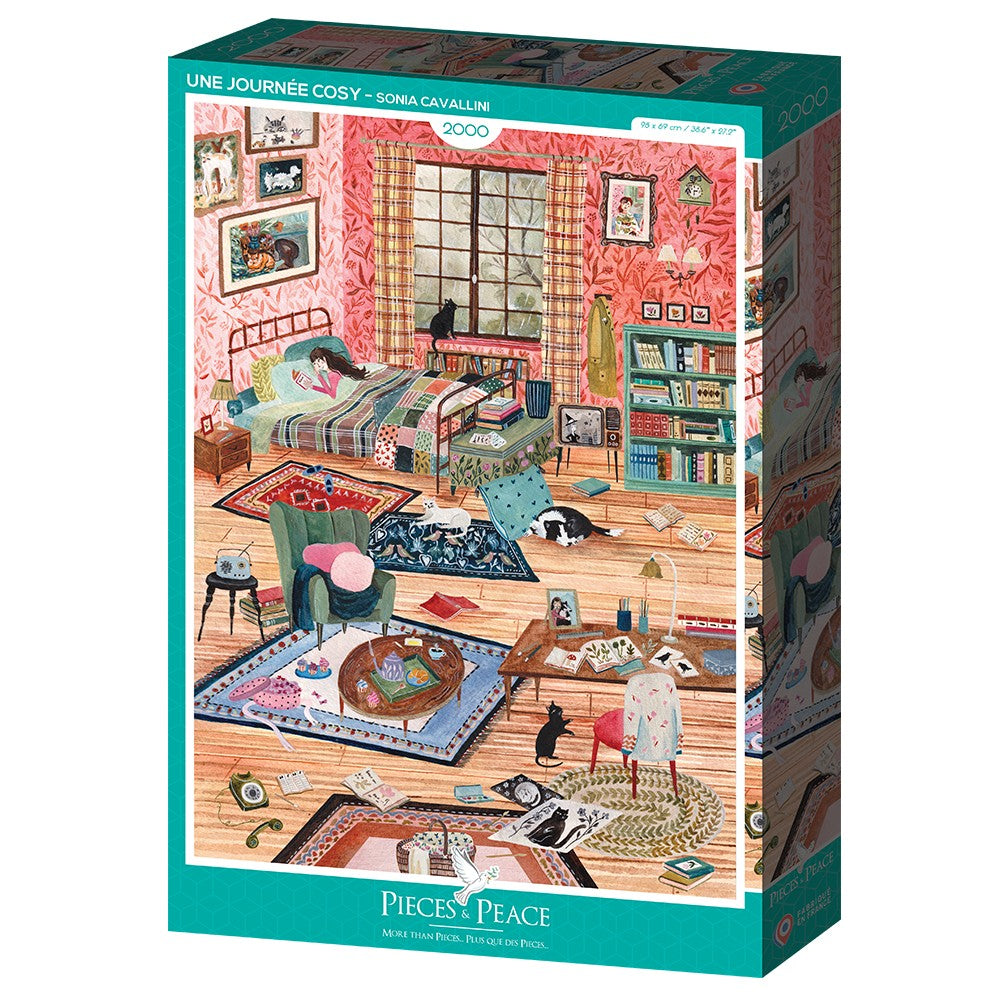 Une Journée Cosy by Pieces & Peace | 2,000 Piece Jigsaw Puzzle – Puzzledly