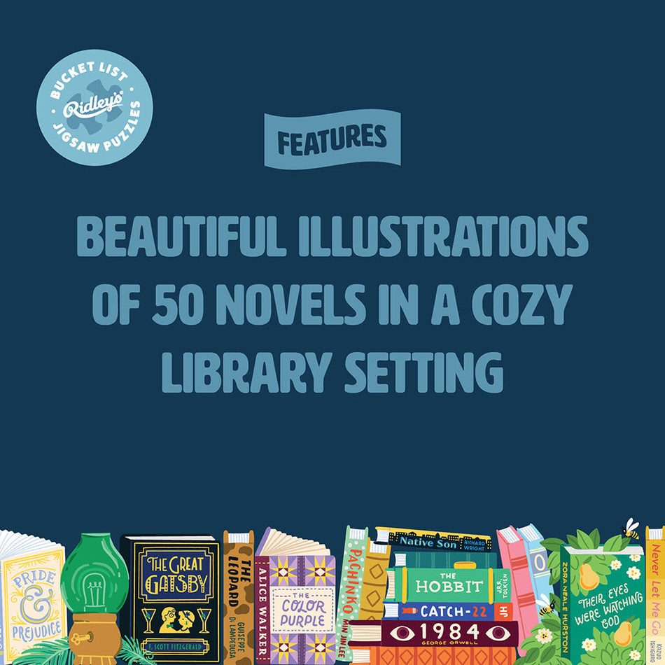 50 Must-Read Books Bucket List by Ridley's | 1,000 Piece Jigsaw Puzzle ...